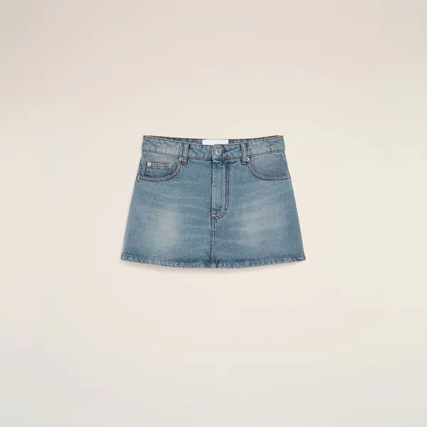 AMI Paris Mini Cotton Skirt - Blue