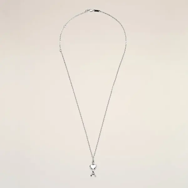 AMI Paris Brass Necklace With De Coeur Charm