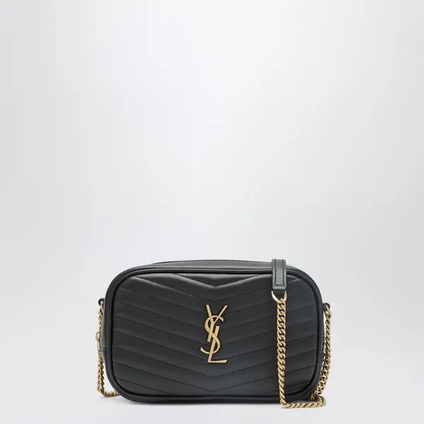 Saint Laurent Lou Mini Quilted Leather Bag - Black