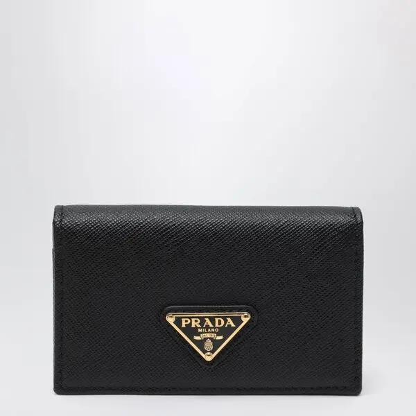 Prada Saffiano Leather Card Case - Black