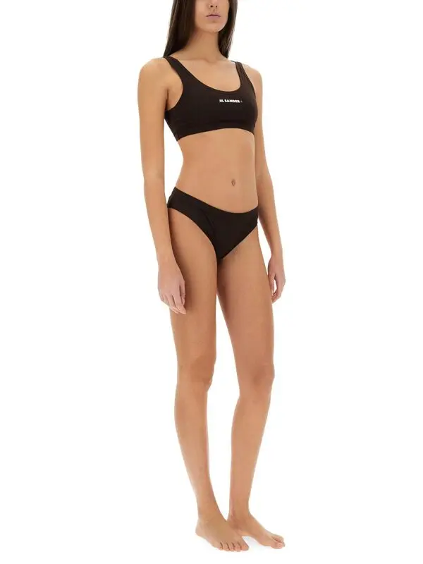 JIL SANDER Logo Bikini Top