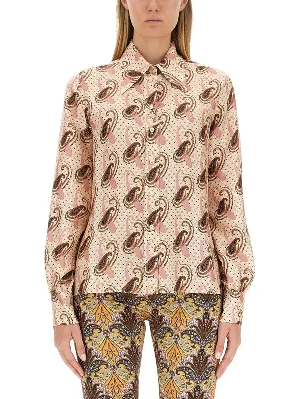 Etro Paisley Print Silk Shirt - Multicolor