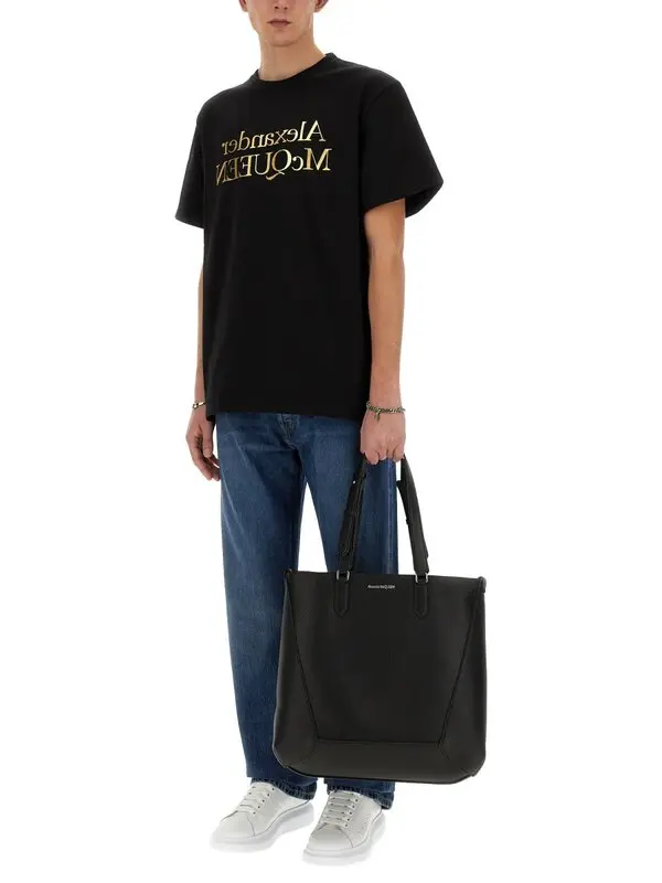 Alexander McQueen The Edge Tote Bag - Black