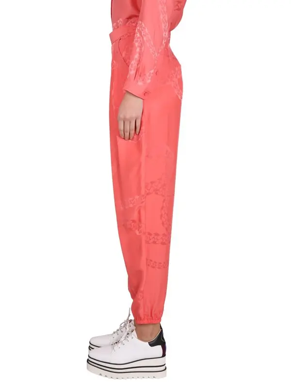 Stella McCartney Silk Blend Pants With Chain Pattern