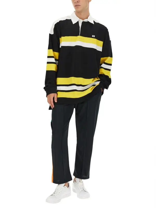 WALES BONNER Polo Shirt With Stripe Pattern
