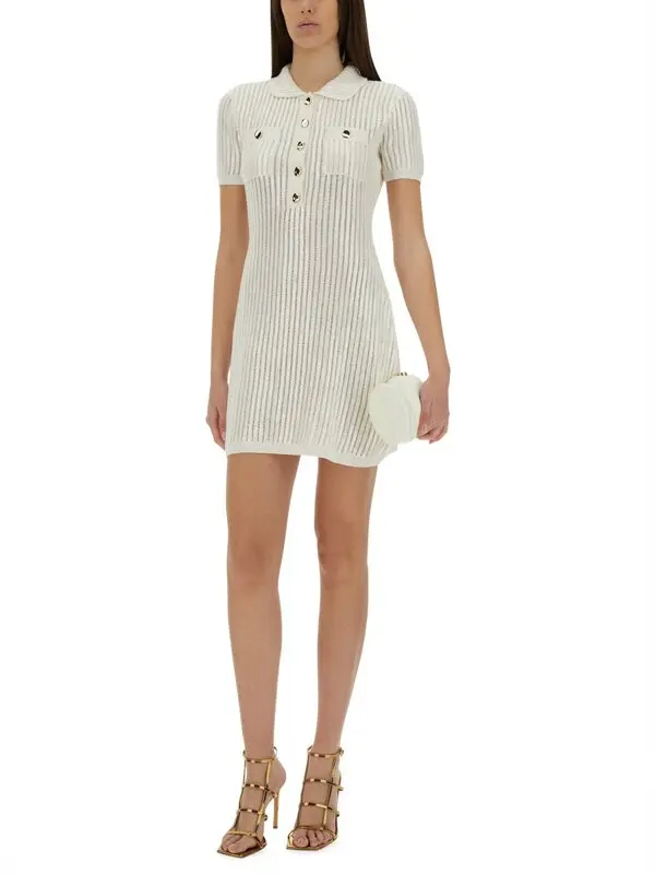 SELF-PORTRAIT Mini Crochet Dress With Sequins