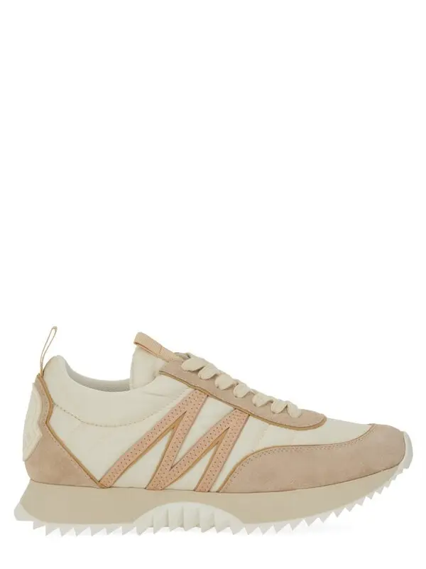 Moncler Pacey Leather Sneakers - Cream