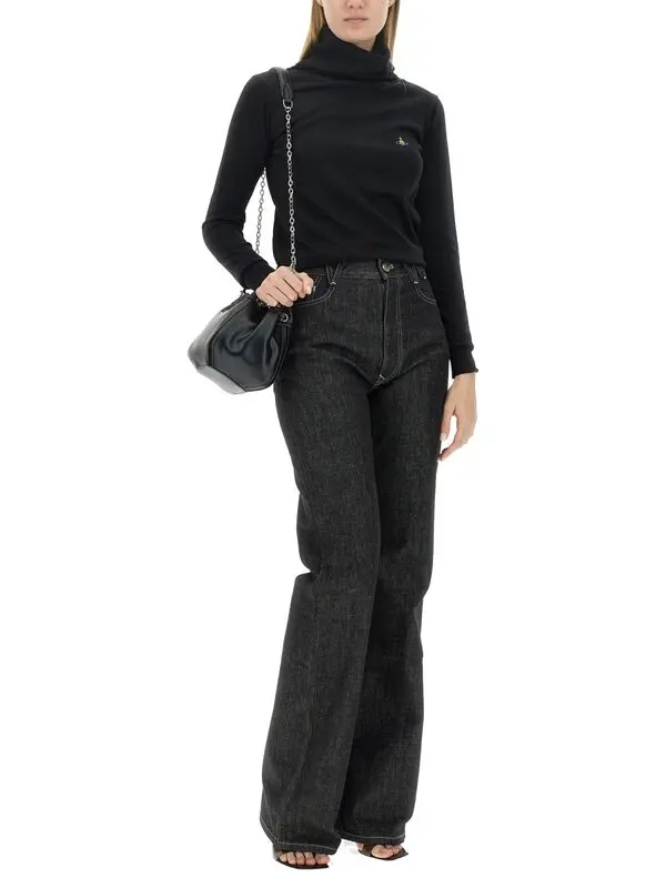 VIVIENNE WESTWOOD Giulia Long Sleeve Turtleneck In Virgin Wool