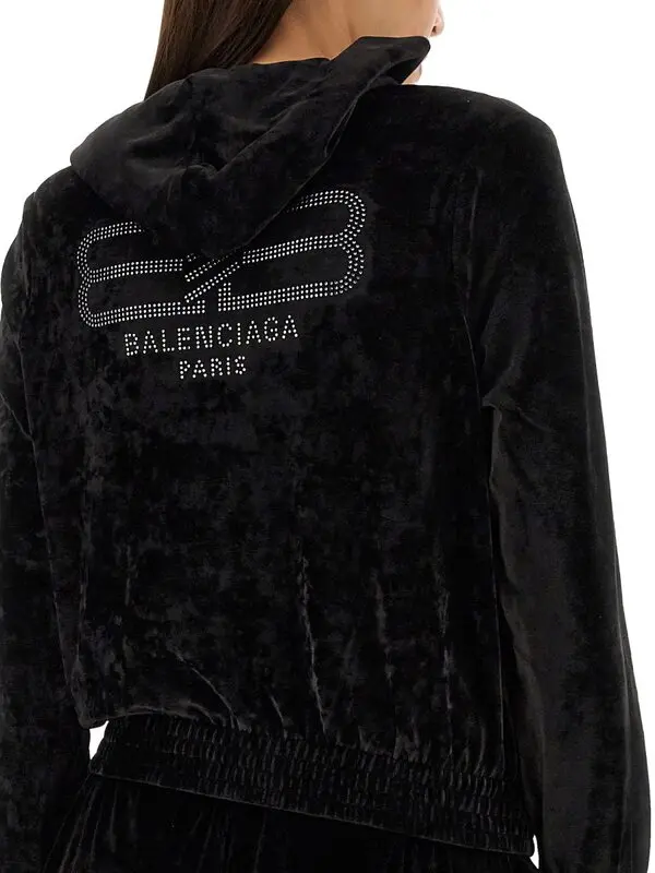 Balenciaga Bb Paris Zippered Hoodie