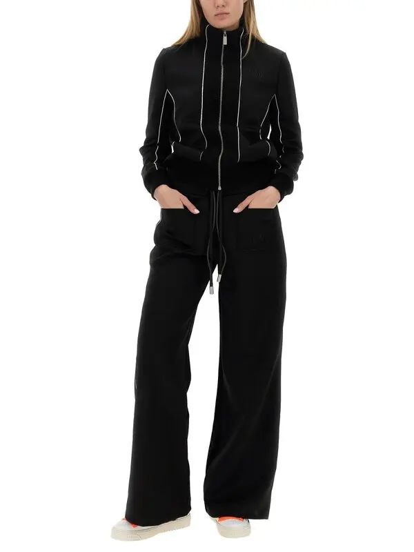Off-White Loose Fit Wide Leg Pants