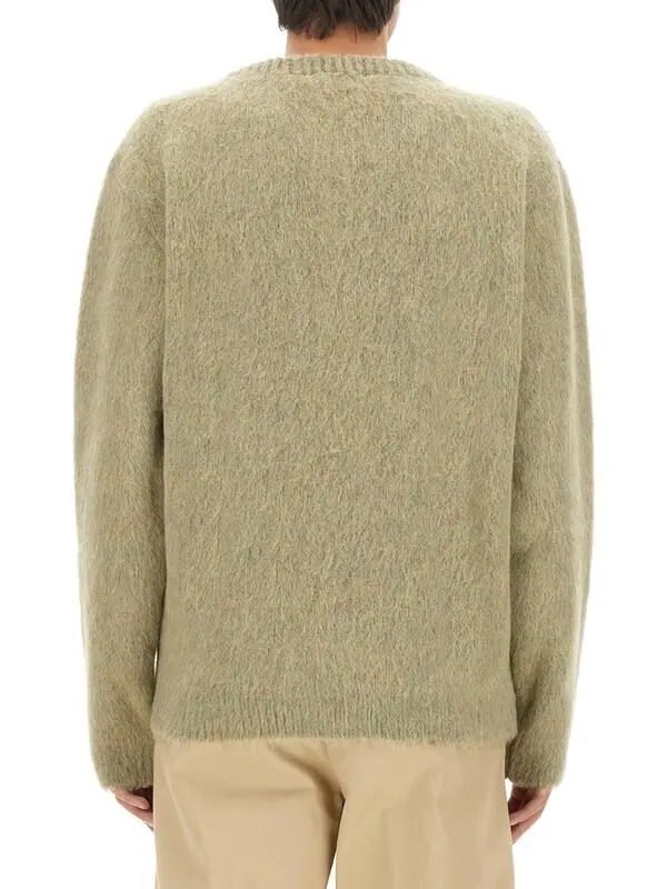 LEMAIRE Brushed Wool Blend Sweater - Gray