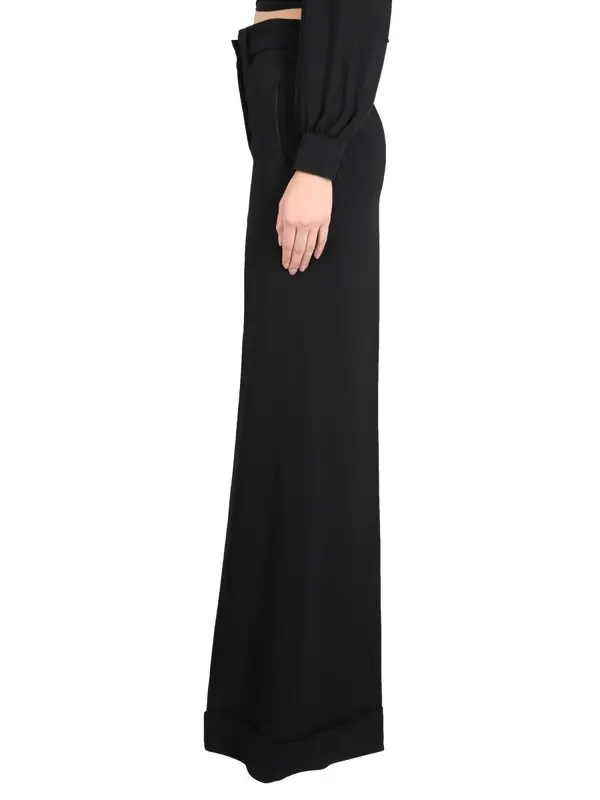Moschino High Waist Belted Wide Leg Pants