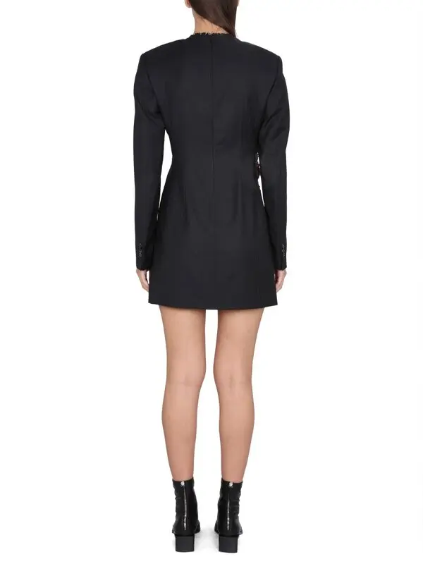 Acne Studios Wool Dress With Cut-out Detail
