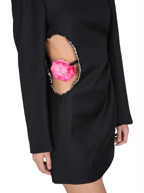 Acne Studios Wool Dress With Cut-out Detail