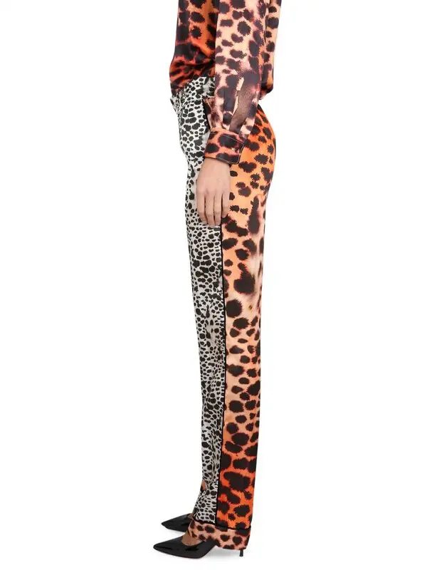 Roberto Cavalli Wide Leg Printed Trousers - Pink