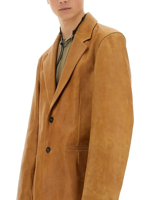 Our Legacy Leather Opening Blazer