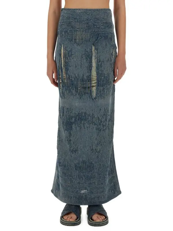 DIESEL® De-megan-fsg Long Skirt - Blue