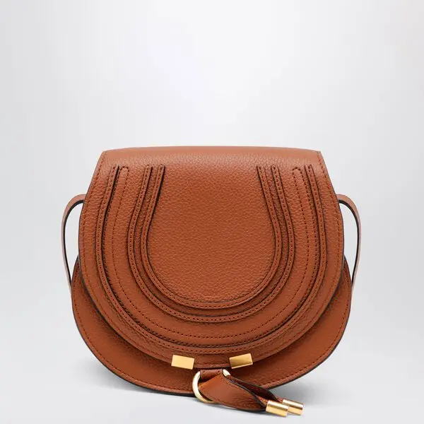 Chloé Marcie Small Leather Saddle Bag - Brown