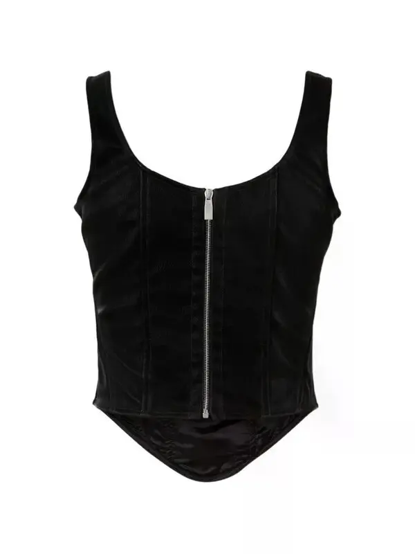Off-White Zip-up Corset Top