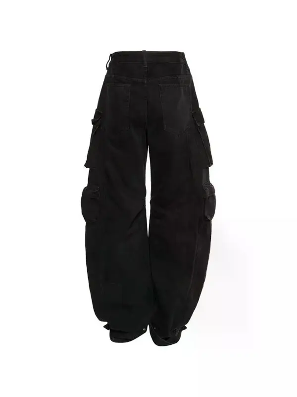 Attico Cargo Jeans With Drawstring Cuffs