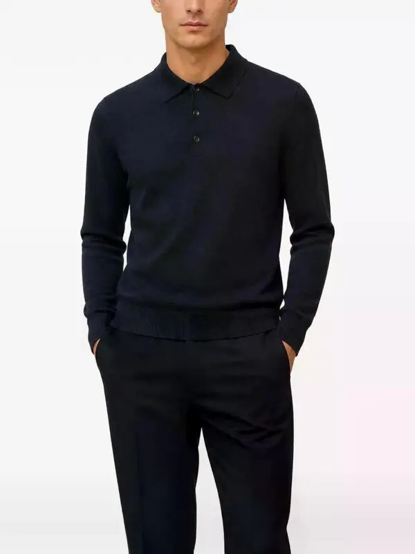 RETORI Knitted Long-sleeve Polo Shirt