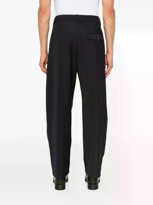 A.p.c. Pleated Straight-leg Trousers - Blue