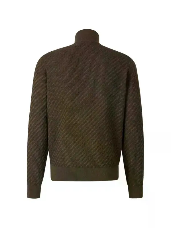 Brioni Trama Weave Zip-through Cardigan