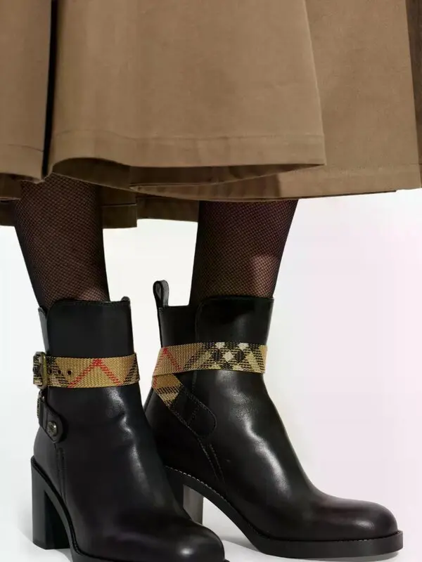 Burberry Huntley Buckled Ankle Boots