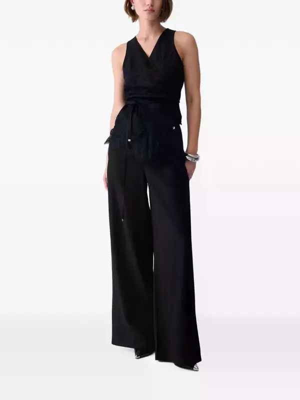 Liu Jo Flamed Viscose Wide-leg Trousers