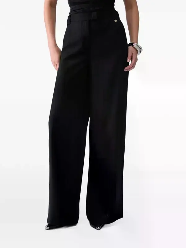 Liu Jo Flamed Viscose Wide-leg Trousers