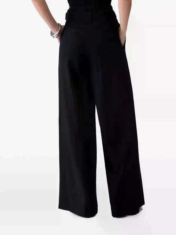 Liu Jo Flamed Viscose Wide-leg Trousers