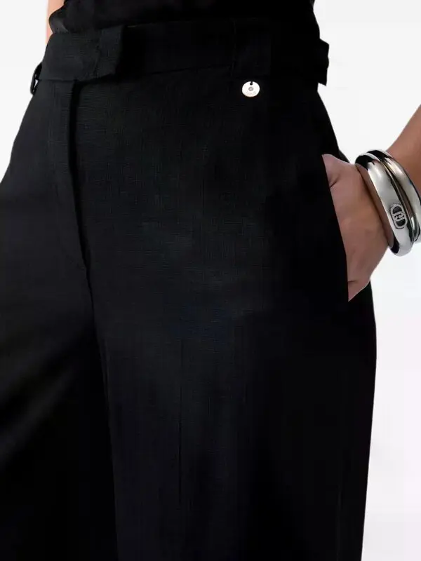 Liu Jo Flamed Viscose Wide-leg Trousers