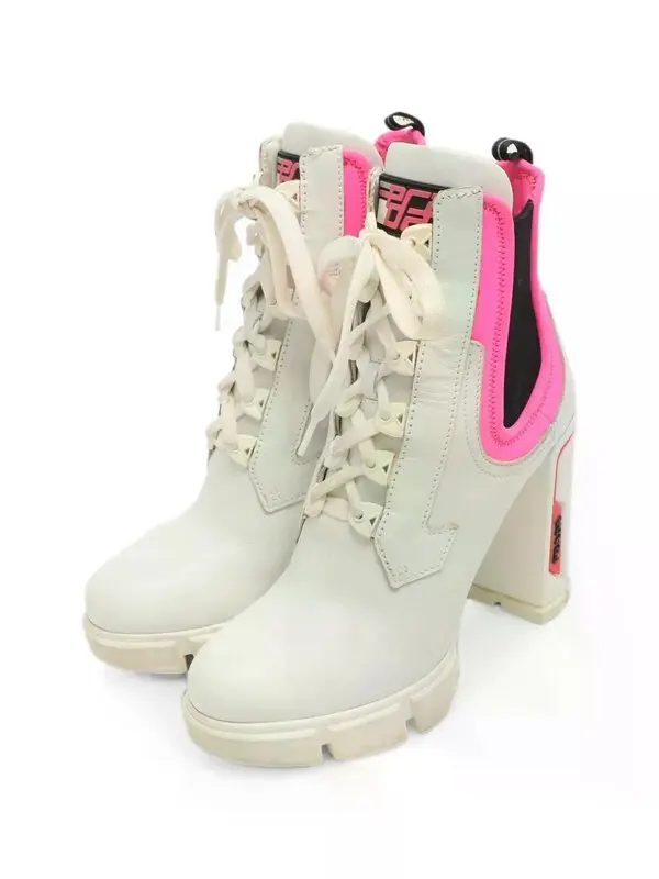 Prada Logo-patch Ankle Boots