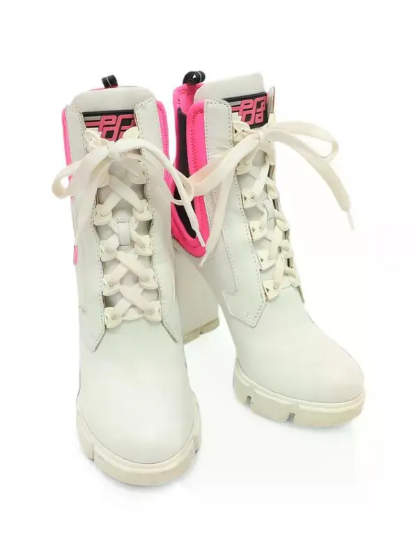 Prada Logo-patch Ankle Boots
