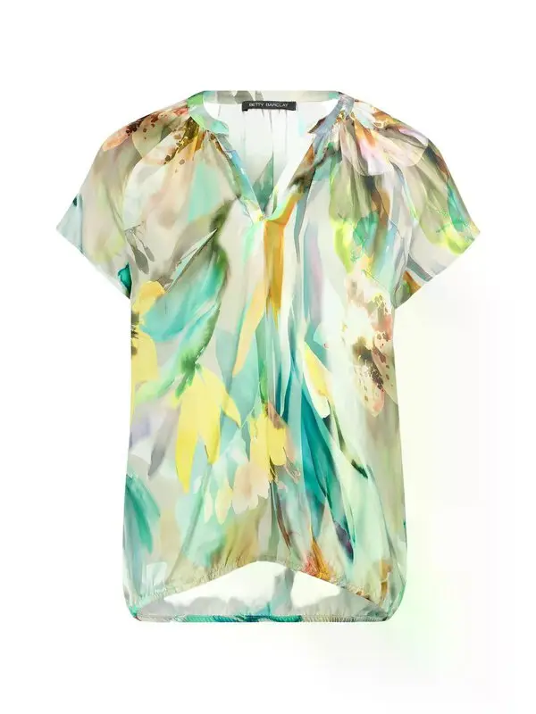 BETTY BARCLAY Floral Print V-neck Top