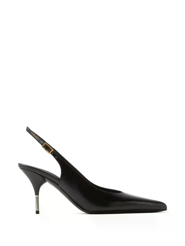 Versace Pointed Slingback Pumps - Black
