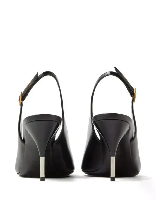 Versace Pointed Slingback Pumps - Black