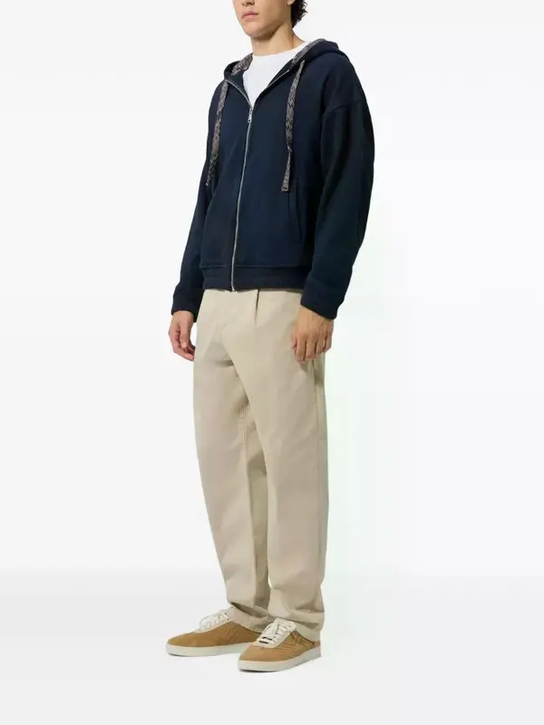 Missoni Zigzag-trim Zip-up Hoodie