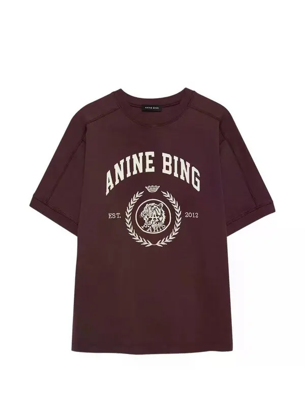 ANINE BING Jaylin T-shirt With Collegiate Graphic
