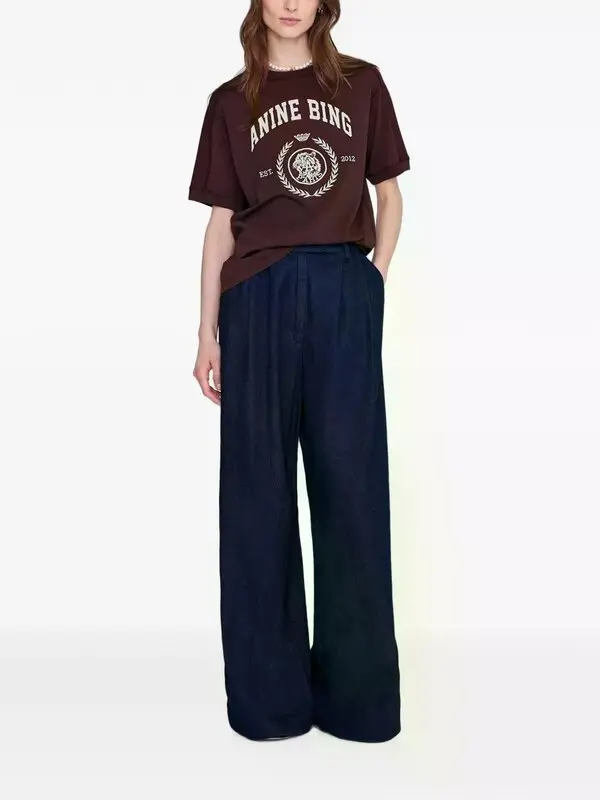 ANINE BING Jaylin T-shirt With Collegiate Graphic