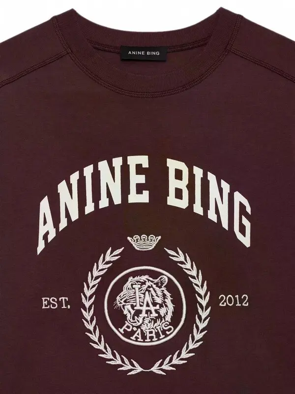 ANINE BING Jaylin T-shirt With Collegiate Graphic