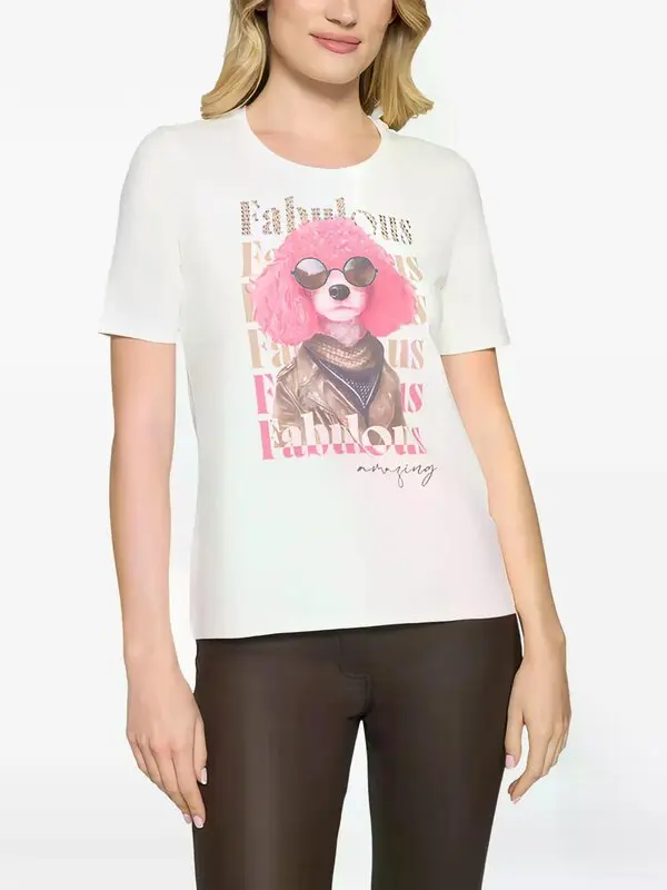 BETTY BARCLAY Graphic Print Crew Neck T-shirt