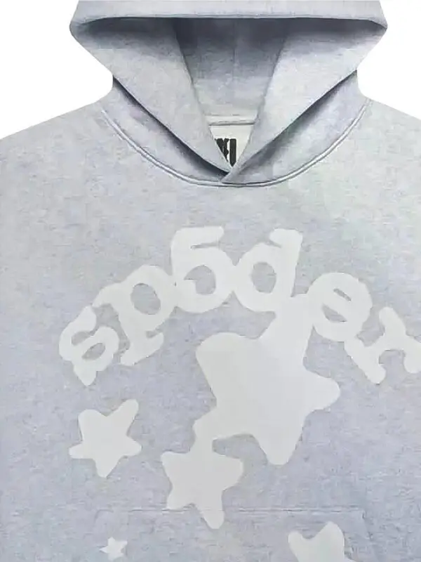 SP5DER Beluga Star Print Hoodie - Grey