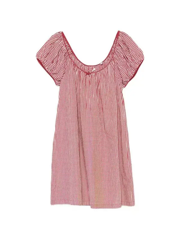 DÔEN Julia Gingham Print Mini Dress