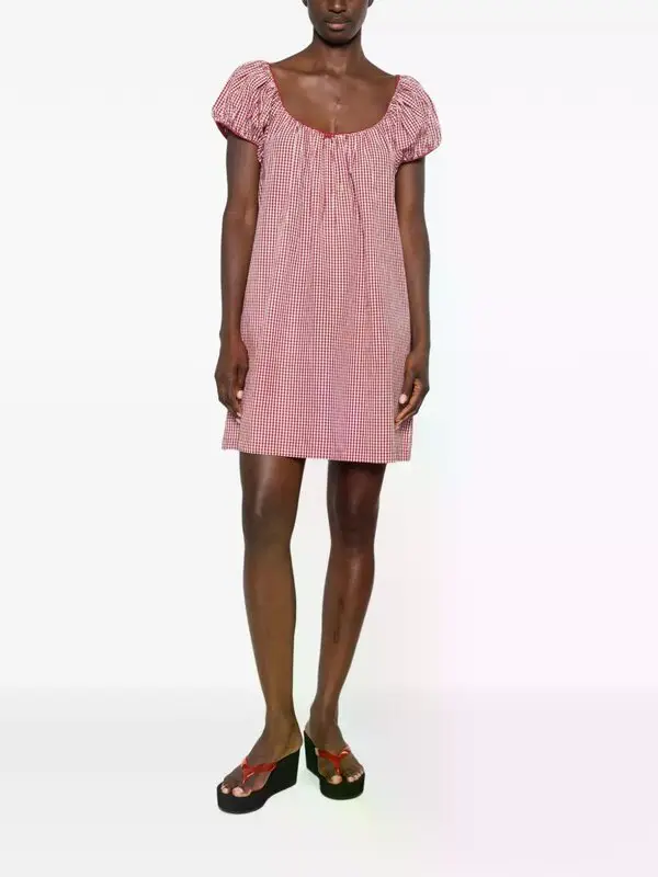 DÔEN Julia Gingham Print Mini Dress