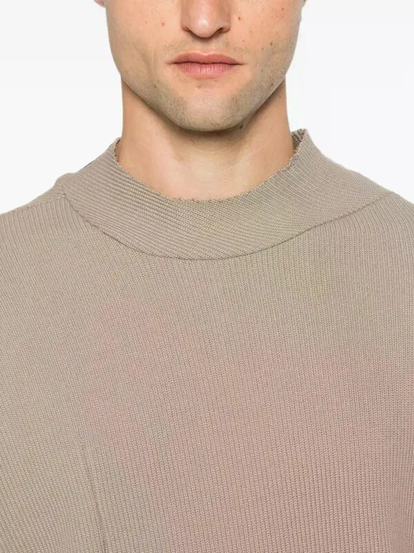 LEON EMANUEL BLANCK Ribbed-knit Panelled Sweater