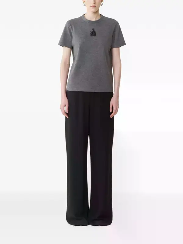 LANVIN Embroidered Mother And Child Logo T-shirt