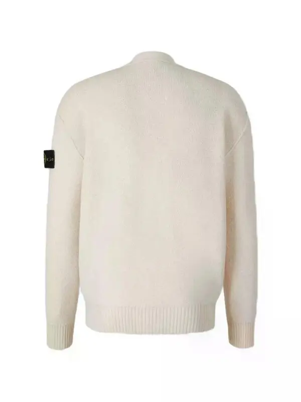 Stone Island Logo Patch V-neck Cardigan