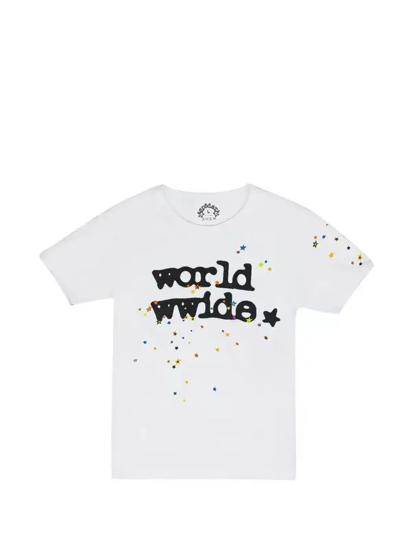SP5DER Star Print Logo T-shirt - White