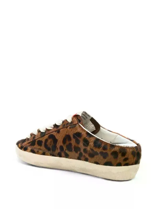 GOLDEN GOOSE Super-star Leopard Print Distressed Sneakers